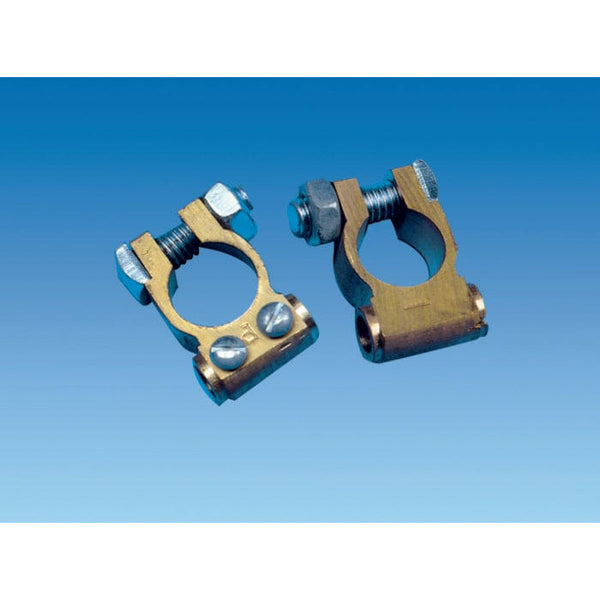 Powerpart Brass Battery Clamp Set - Caravan – Just Caravan Parts